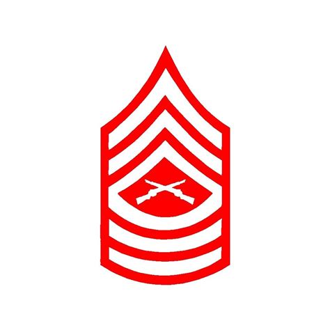 Master Sergeant Usmc Rank Symbol Vinyl Decal Car Window Laptop Sticker