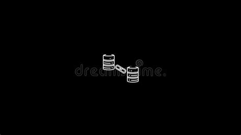 Outline Cloud Computing Data Security Animation Outline Icon On Black Background Stock Footage