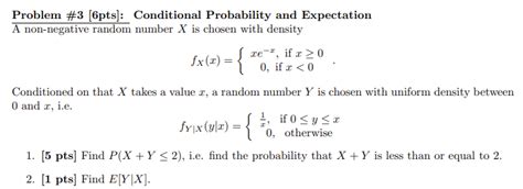 Problem 3 6pts Conditional Probability And