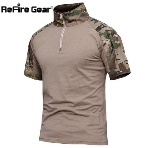 Gear Summer Camouflage Military T Shirt Men Breathable Army Combat
