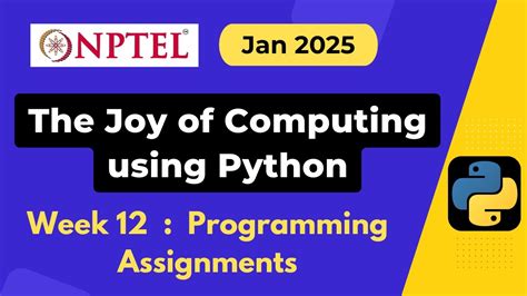 Nptel The Joy Of Computing Using Python Week 12 Programming Assignment Answers Solution Jan