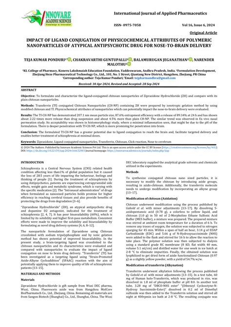 Pdf Impact Of Ligand Conjugation Of Physicochemical Attributes Of