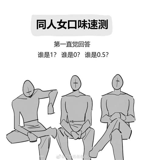 不知道出處是哪裡，如果有人知道並且附連結給我 我會感謝你w 從左到右 我的性癖是1→05→0 雖然我知道現在年輕同人女的主流是0→0