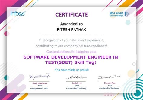 Infosys Skilltag Ritesh Pathak