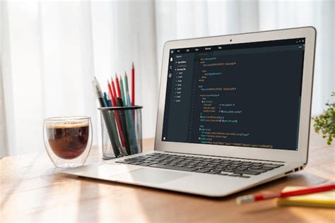 Premium Photo Software Development Programming On Computer Screen For