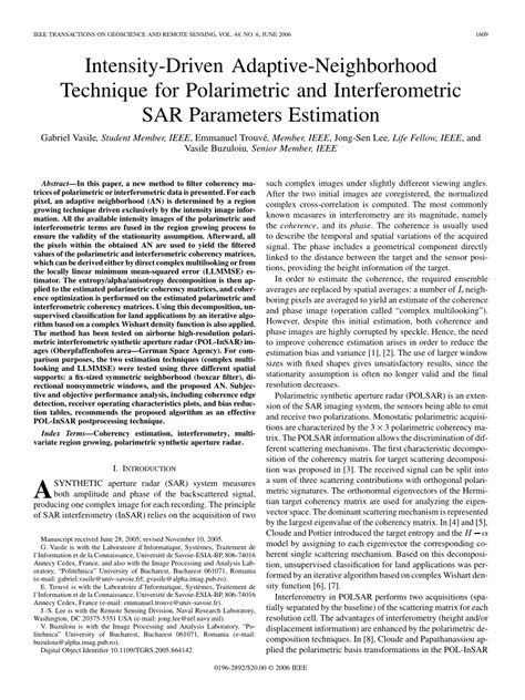 pdf intensity driven adaptive neighborhood technique for polarimetric