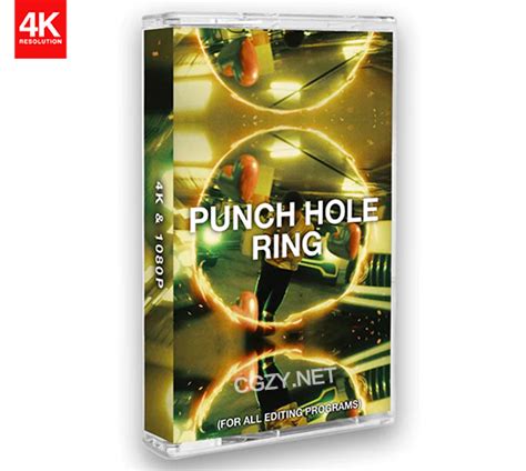 4K视频素材 MV音乐视频叠加复古打孔圆环效果 PUNCH HOLE RING CG资源网