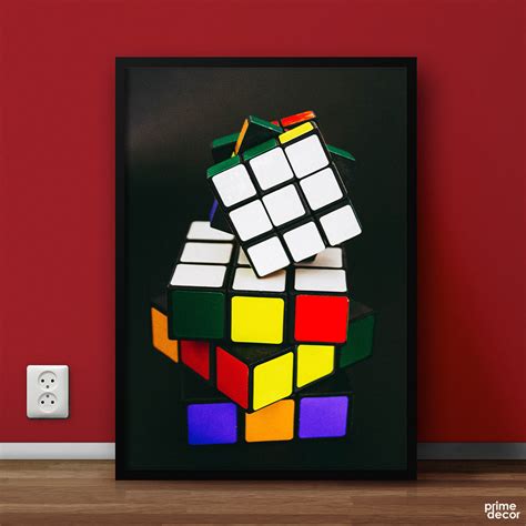 Rubiks Cube Game Poster Wall Art Prime Décor