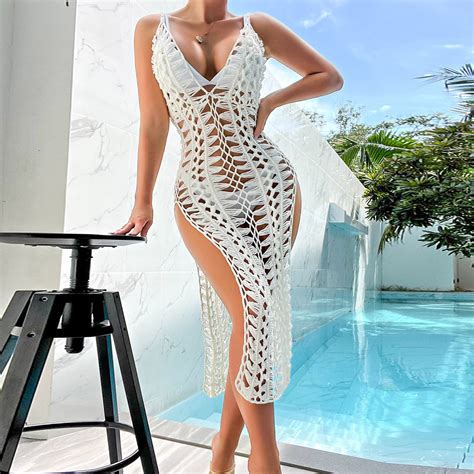 Rigardu Swimsuit Coverups For Women Womens Crochet Swim Beach Cover Up