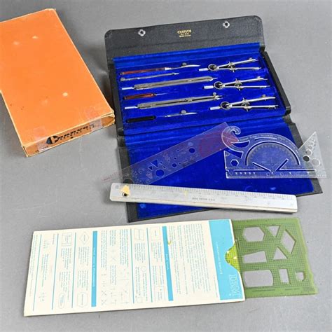 Vintage Charvos Drafting Tools And Ibm Flowchart Template £14 80 Picclick Uk