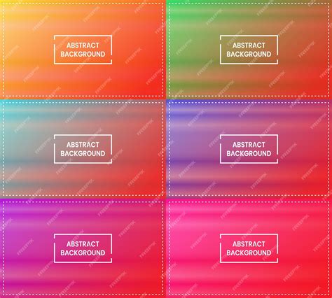 Premium Vector Six Sets Of Horizontal Gradient Background Shiny Simple Blur Modern And Colorful
