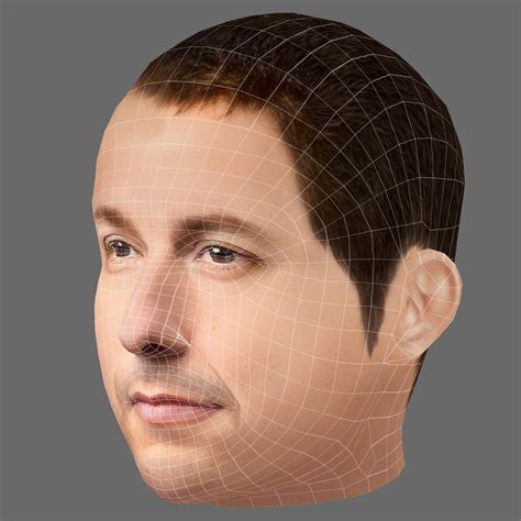 Adam Sandler Head Low Poly Head For Game 3D Model By Nammichael