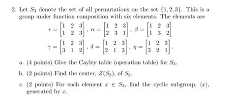 Solved Let S Denote The Set Of All Permutations On The Set Chegg