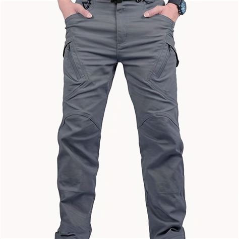 Mens Casual Cargo Pants With Zipper Pockets Male Joggers For Spring
