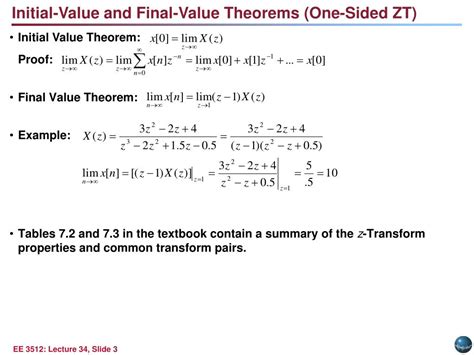 ppt lecture 34 properties of the z transform and the inverse z