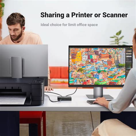 Ugreen Usb 3 0 5gbps Switch Selector 2 In 1 Out Sharing Laptop Pc Macbook For Printer Keyboard