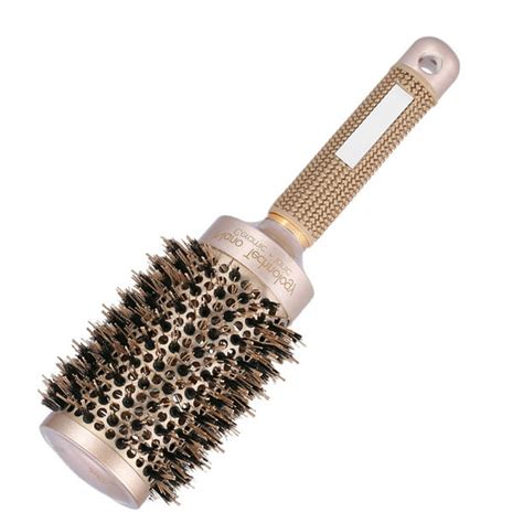 2 Inch Round Hair Brush For Blow Drying Boar Bristles Nano Thermal