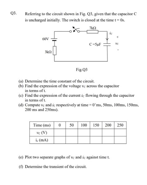 Solved Q3 Referring To The Circuit Shown In Fig Q3 Given That The
