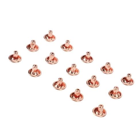 Rivets en métal plats ensembles de rivets de goujons en métal or rose lustre fort rivets en