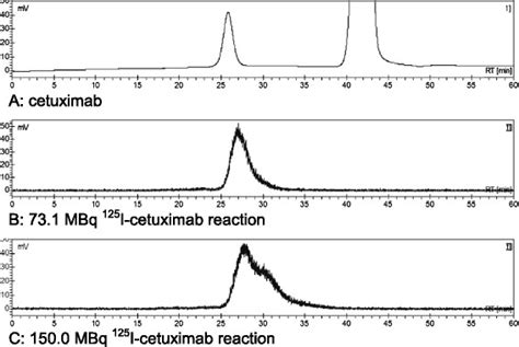 Hplc Chromatograms Of 125 I Cetuximab After Pd10 Column Purification