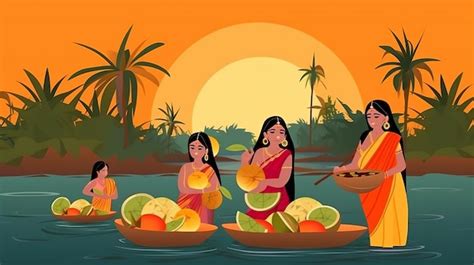 Premium Ai Image Chhath Puja Generative Ai