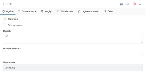 WooCommerce NIP Sposoby Na Pole NIP