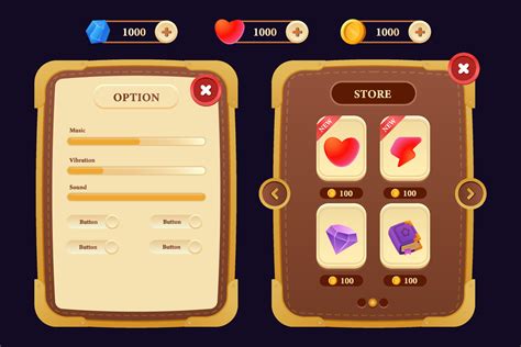 Game Asset Ui Design Cartoon Element With Elegant And Colorful 16666312
