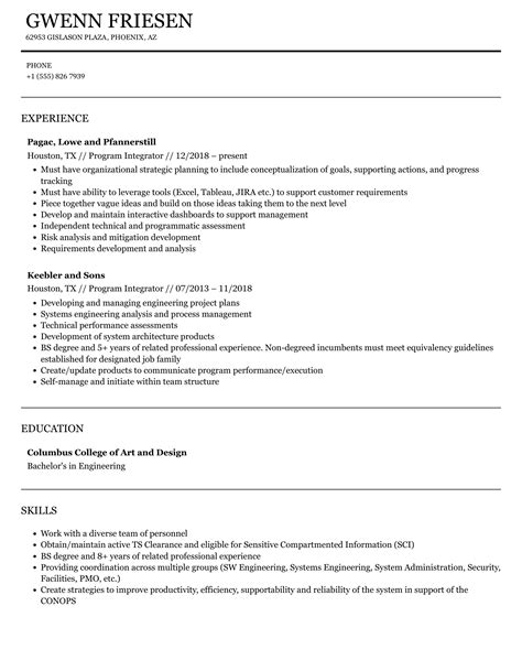 Program Integrator Resume Samples Velvet Jobs