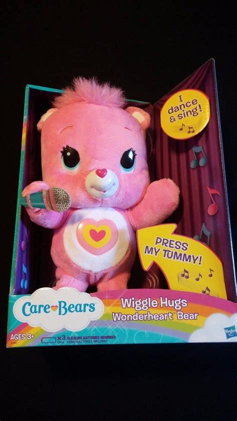 Care Bears Pink Wonderheart Wiggle Hugs Heart Sings Soft Stuffed