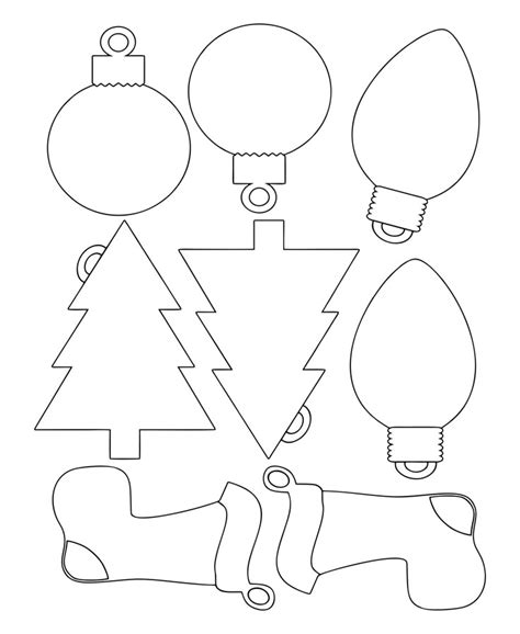 Printable Christmas Ornament Patterns Cut Out Christmas Ornament