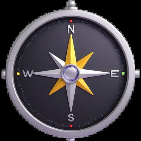 Realistic Compass 3d Emoji Style Metallic And Glass Modern And Sleek Inspired By The Actual