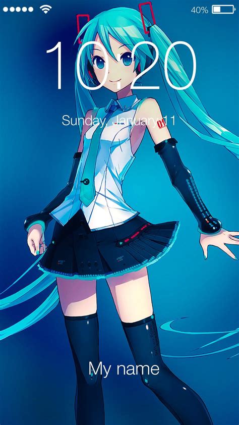 Anime Music Hatsune Miku Wallpapers Hd Screen Lock Apk للاندرويد تنزيل