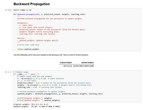 Solved Backward Propagation In 3 Import Numpy As Np Def 1