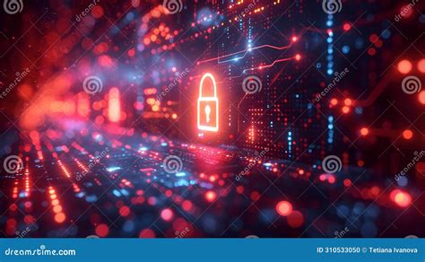 Digital Locks The Keys To Cybersecurity Stock Illustration Illustration Of Defense Lock