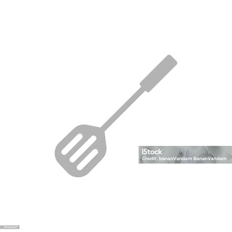 Icône De Spatule De Cuisine Sur Fond Blanc Illustration Vectorielle