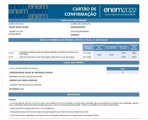 Saiba Como Ter Acesso Ao Cartão De Confirmação Do Enem 2022