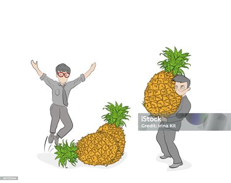 작은 사람들의 밑그림입니다 손으로 그린 만화 벡터 일러스트 레이 션 디자인 및 인포 그래픽에 대 한 과일에 대한 스톡 벡터 아트 및 기타 이미지 Istock