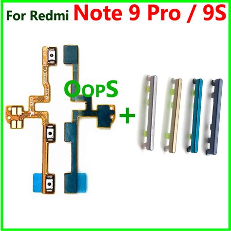 Power Volume Button Flex For Xiaomi Redmi Note 9 Pro 9s On Off Out Side Buttons Ribbon Cable