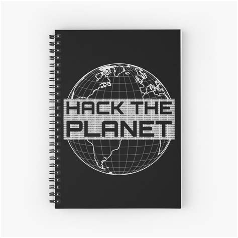 Hack The Planet Light Gray Globe Design For Computer Hackers Spiral