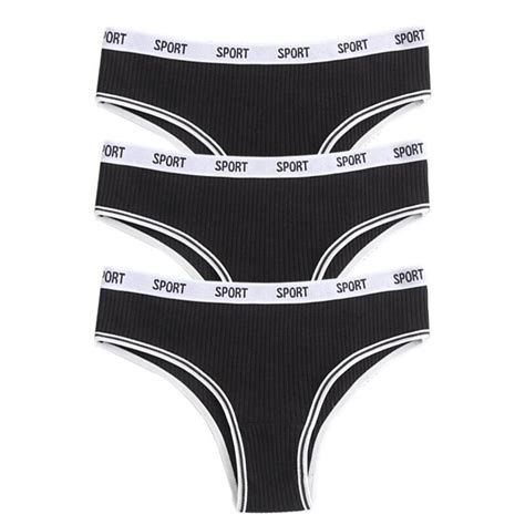 Купить 3PCS Женское нижнее белье Хлопковые трусики Сплошные цветные ...