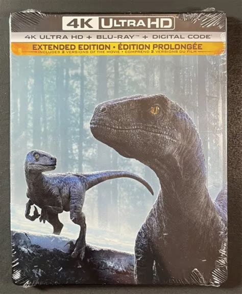 JURASSIC WORLD DOMINION Limited Edition SteelBook 4K UHD Blu Ray