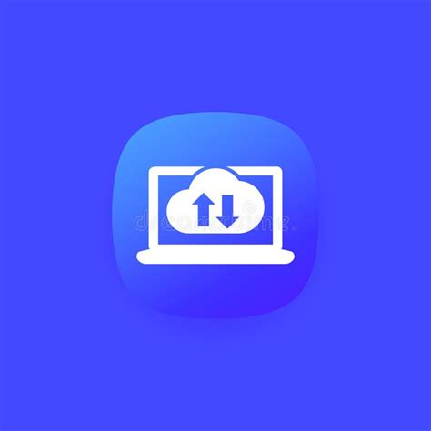 Sync With Cloud Synchronization Icon For Apps Stock Vector Illustration Of Hosting Data