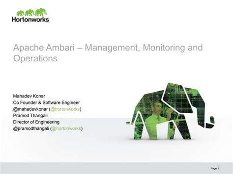 Managing Your Hadoop Clusters With Ambari Ppt