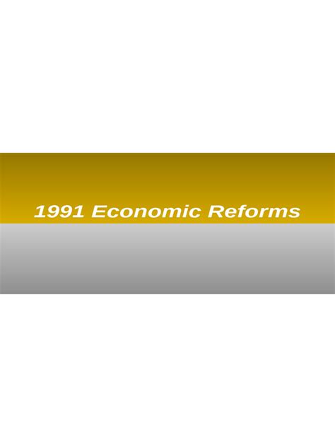 1991 Economic Reforms Pdf