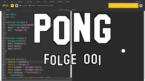 JavaScript Tutorial Pong 01 German YouTube