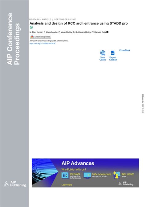 Pdf Analysis And Design Of Rcc Arch Entrance Using Stadd Pro