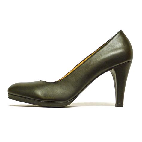 Escarpins Cuir Lisse Noir Chaussures Femme Grande Taille