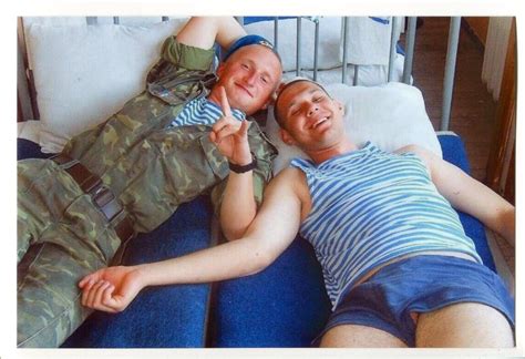 Reprint 2000s Shirtless Handsome Young Man Gay Russian Soldiers Vtg