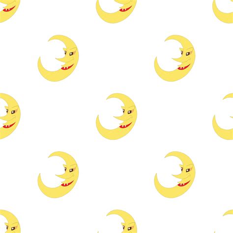 Crescent Moon Pattern Seamless Vector 15092523 Vector Art At Vecteezy