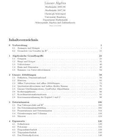 خرید و قیمت دانلود کتاب Lineare Algebra Lecture notes 2009 ترب